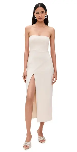 Women's Midi Dress with Front Slit
