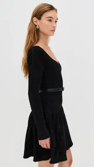 SELF-PORTRAIT Chenille Knit Mini Dress