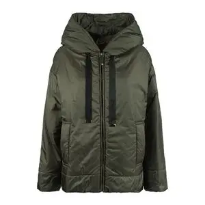Max Mara Padded Drip-Proof Canvas Jacket - Green