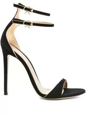 GIANVITO ROSSI 115mm Victorine Double-buckle Stiletto Sandals - Black