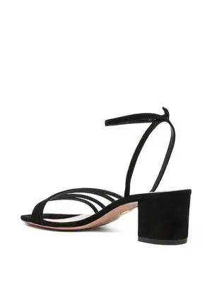 AQUAZZURA 50mm Latour Ankle-strap Block-heel Sandals - Black