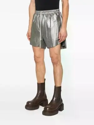 Rick Owens Leather Drawstring Shorts