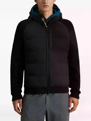 Woolrich Quilted Knit-panel Coat - Black