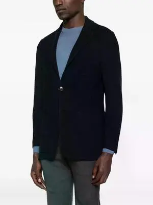 Canali Patch-pocket Knitted Blazer