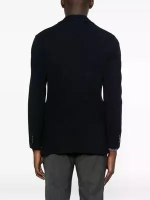 Canali Patch-pocket Knitted Blazer