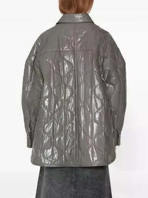 Remain Birger Christensen Quilted Leather Shirt Jacket