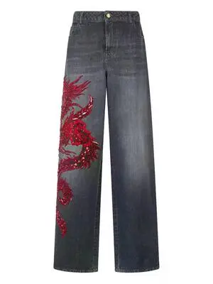 Roberto Cavalli Embroidered Jeans For Women