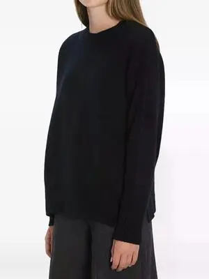 ALLUDE Ribbed Crew-neck Cashmere Sweater