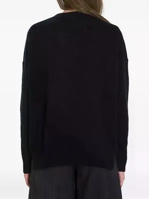 ALLUDE Ribbed Crew-neck Cashmere Sweater