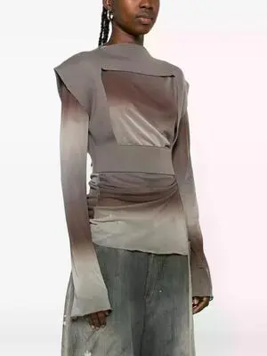 Rick Owens Tatlin Keyhole Wool Top - Grey