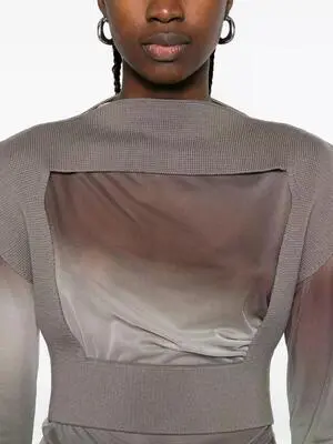Rick Owens Tatlin Keyhole Wool Top - Grey
