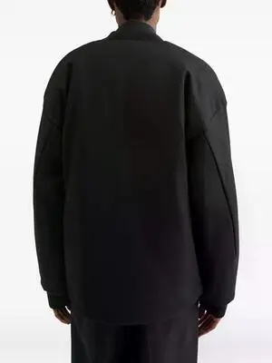 JIL SANDER Wool Bomber Jacket - Black