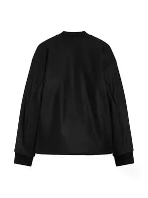 JIL SANDER Wool Bomber Jacket - Black