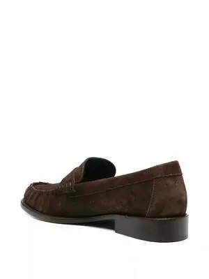 Paris Texas Penny-strap Suede Loafers - Brown