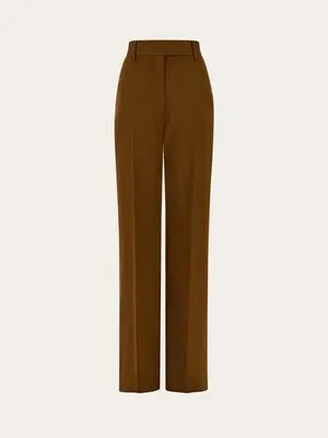 FERRAGAMO Tailored Trouser In Chevron - Brown
