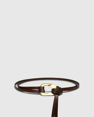 BELLE & BLOOM Dream On Leather Belt - Brown