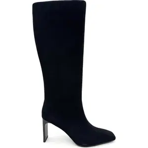 AMIE RAFA Mishel Knee High Suede Boots - Black