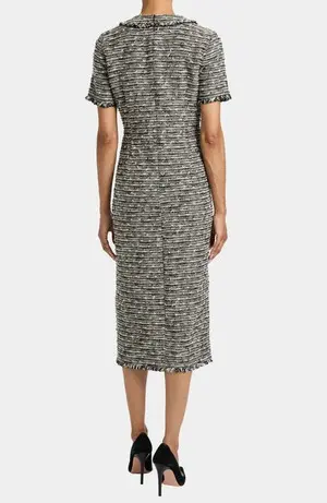 Santorelli Cass Midi Tweed Dress