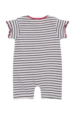 LILLY + SID Organic Cotton Stripe Print Romper