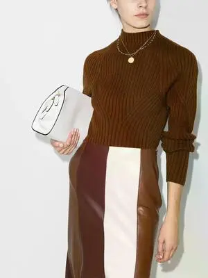 LOW CLASSIC Mock Neck Cutout Back Jumper