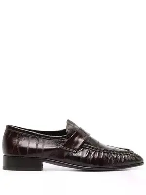 THE ROW Embossed Eel Leather Loafers