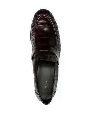 THE ROW Embossed Eel Leather Loafers