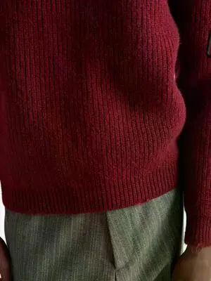 Prada Wool Crew-neck Sweater With Pendant - Red