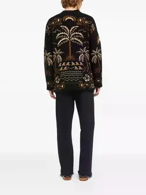 Alanui Palm-tree Paisley Cardigan