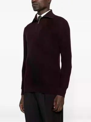 Tagliatore Zip-neck Wool Sweater