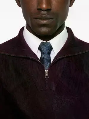 Tagliatore Zip-neck Wool Sweater