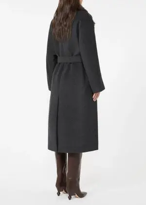 Max Mara Robe Midi Coat - Grey