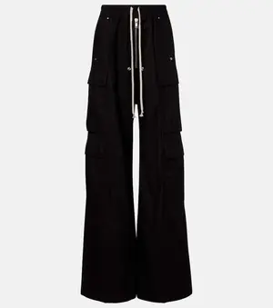 Rick Owens Belas Cotton And Wool Cargo Pants - Black