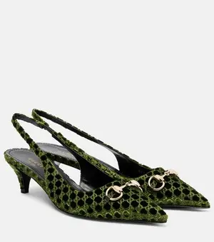 Gucci Gg Horsebit Erin Slingback Pumps