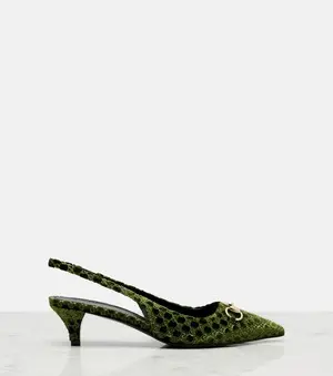 Gucci Gg Horsebit Erin Slingback Pumps