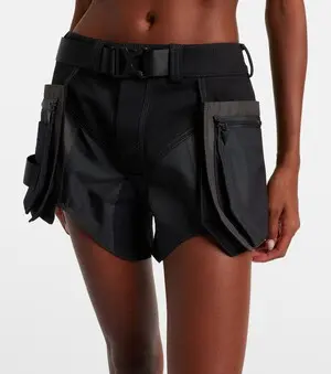 MUGLER Belted Low-rise Cargo Shorts