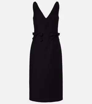 Valentino Garavani Crepe Couture Bow-detail Midi Dress - Black