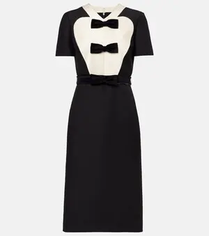Valentino Garavani Crepe Couture Bow-detail Midi Dress - Black