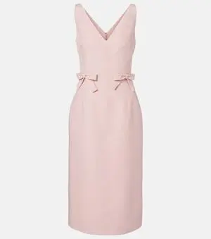 Valentino Garavani Crepe Couture Bow-detail Midi Dress - Pink