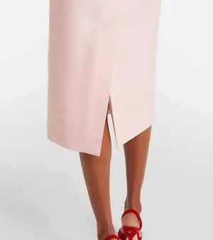 Valentino Garavani Crepe Couture Bow-detail Midi Dress - Pink