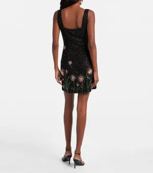 Staud Le Sable' Beaded Mini Dress