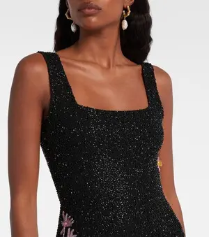 Staud Le Sable' Beaded Mini Dress