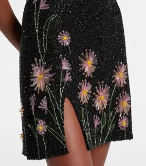 Staud Le Sable' Beaded Mini Dress