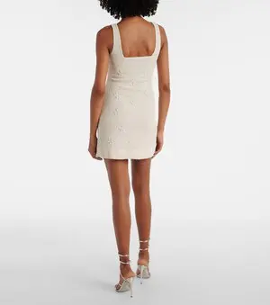 Staud Le Sable Beaded Minidress - White
