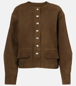 Women Brown Suede Jacket