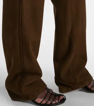 Proenza Schouler Maxine Suede Straight Leg Pants