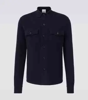 ALLUDE Wool And Cashmere Overshirt - Blue