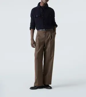 ALLUDE Wool And Cashmere Overshirt - Blue