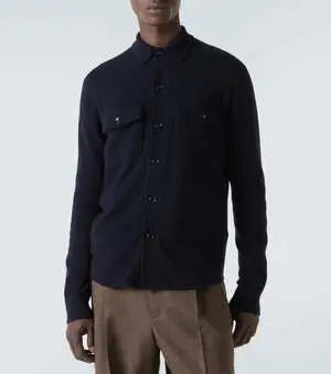 ALLUDE Wool And Cashmere Overshirt - Blue