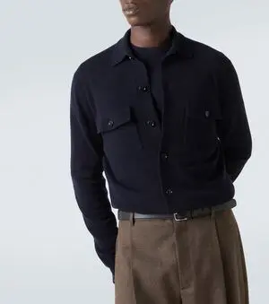 ALLUDE Wool And Cashmere Overshirt - Blue