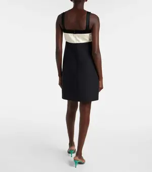 Valentino Garavani Crepe Couture Embroidered Minidress
